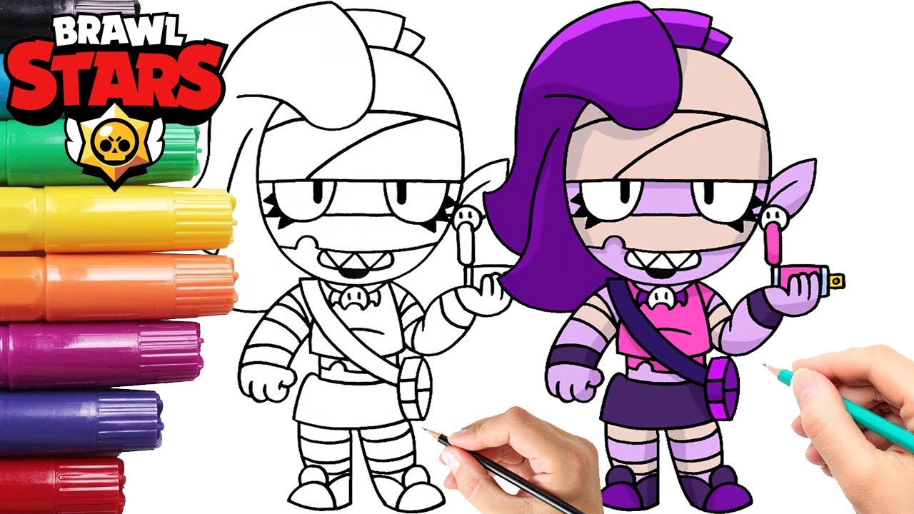 How To Draw EMZ | BRAWL STARS - YouTube