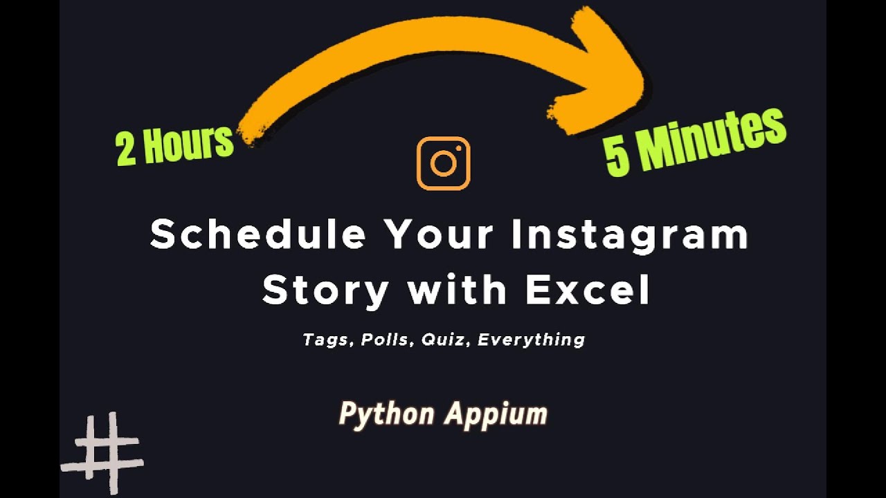 [Instagram Story Planning] Automatic Instagram Story Planning Using Excel and Python Appium ...