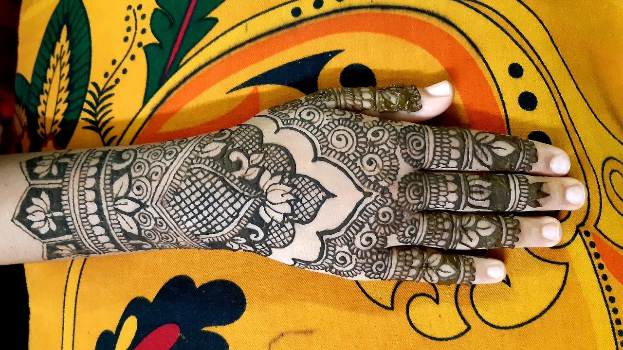 mehedi desing/back hand mehedi desing/stylish mehedi desing/bridal ...