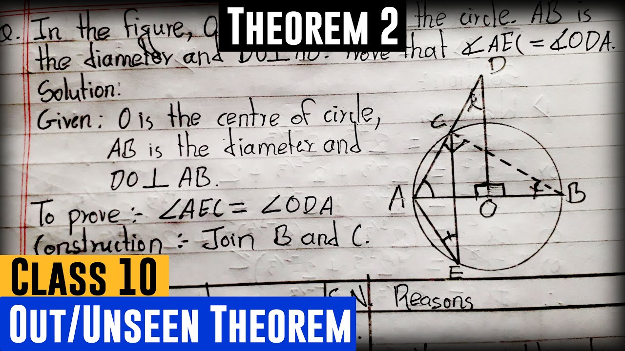Out Theorem of Circle Class 10 Maths | Part 2 (important; most watch ...