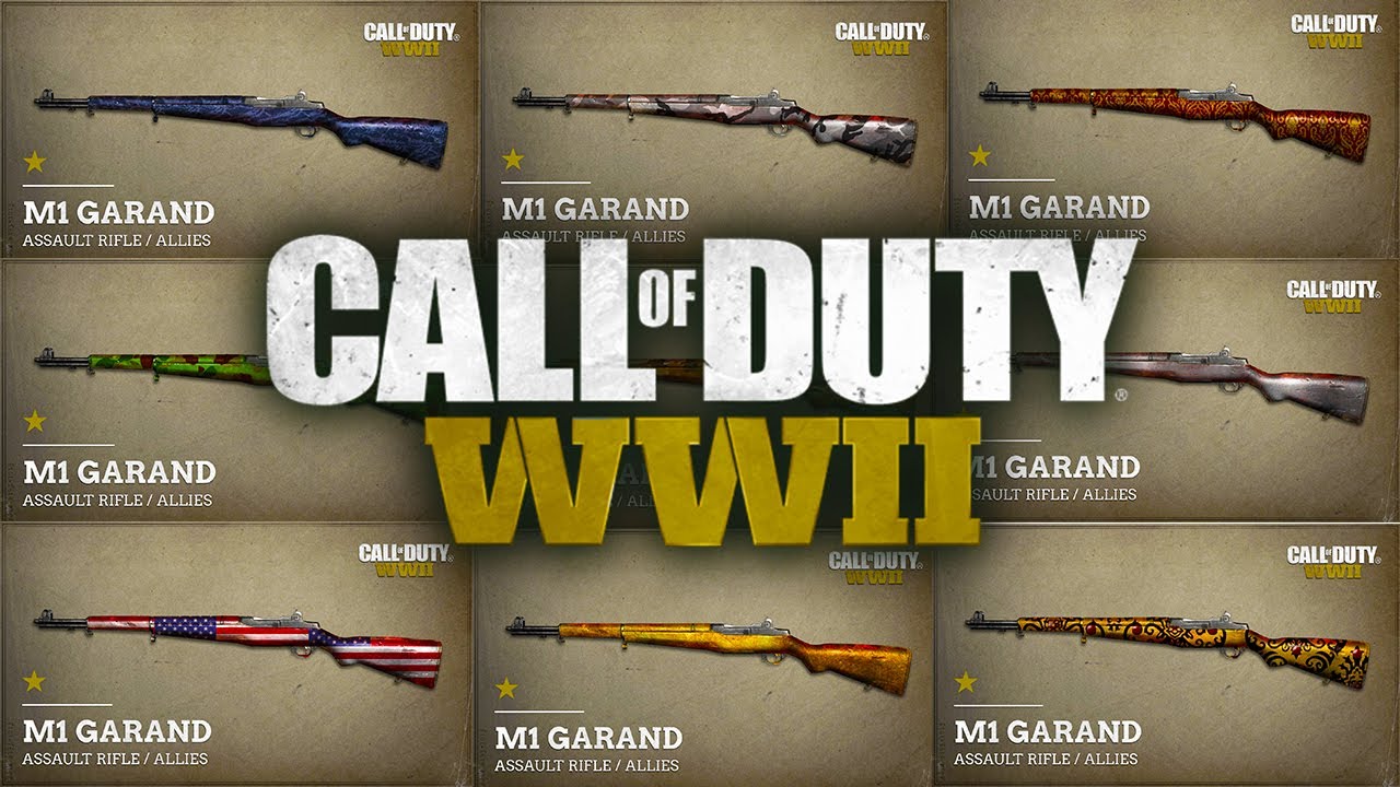 ALL Call of Duty WWII LEAKED GUN CAMOS!?!?! - YouTube