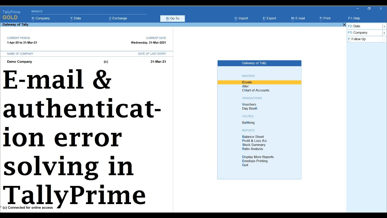 Send Email In Tally Prime Gmail Setting For Authentication Error In Send Email In Tally Prime Gmail Setting For Authentication Error In