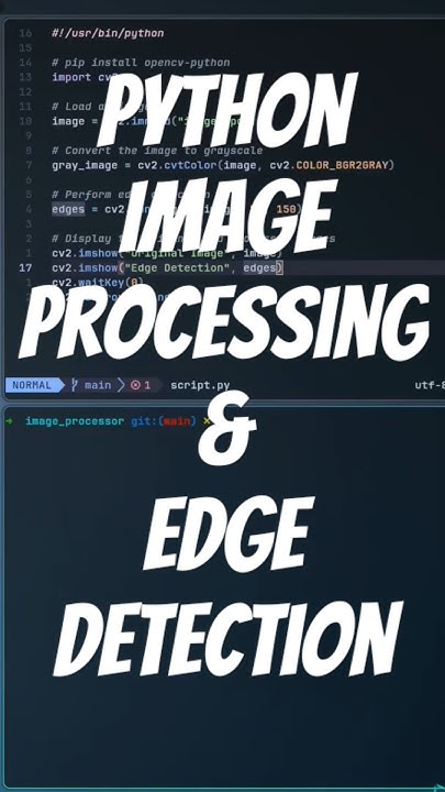 Image Processing and Edge Detection in Python with OpenCV #python #ai #code #programming #coding ...