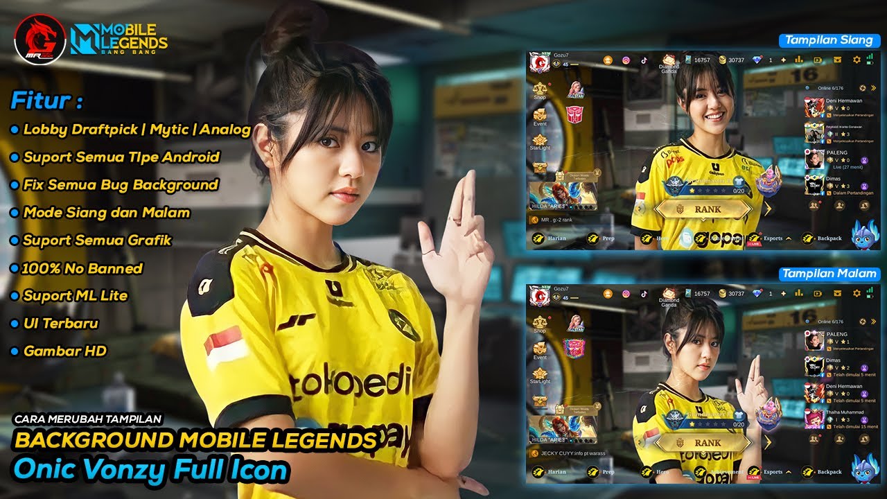 Background ML Terbaru Onic Vonzy Full Icon No Password - YouTube