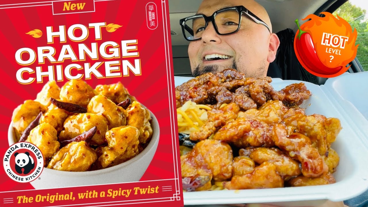 Panda Express HOT Orange Chicken 🌶️🐔🔥 Taste Test Review • Let’s Chat ...