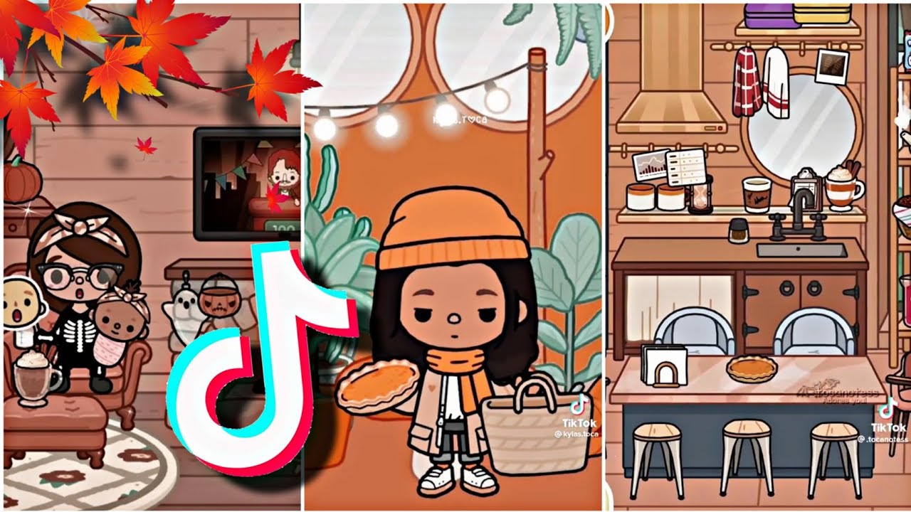 Toca Life World 🍂🍁🧡 AESTHETIC FALL *Tiktok Compilation* House tours ...