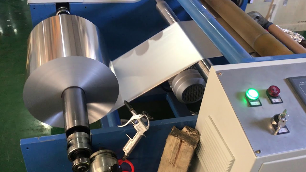 HAFA-580 high speed foil rewinder Machine - YouTube