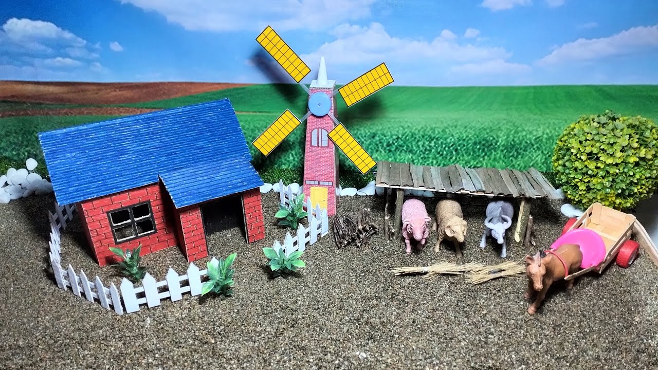 mini farmer part 1. menyusun diorama berkebun dan beternak - YouTube