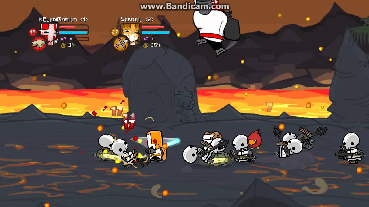 Sentiel And KBJedimaster play: CASTLE CRASHERS How to beat the lava ...
