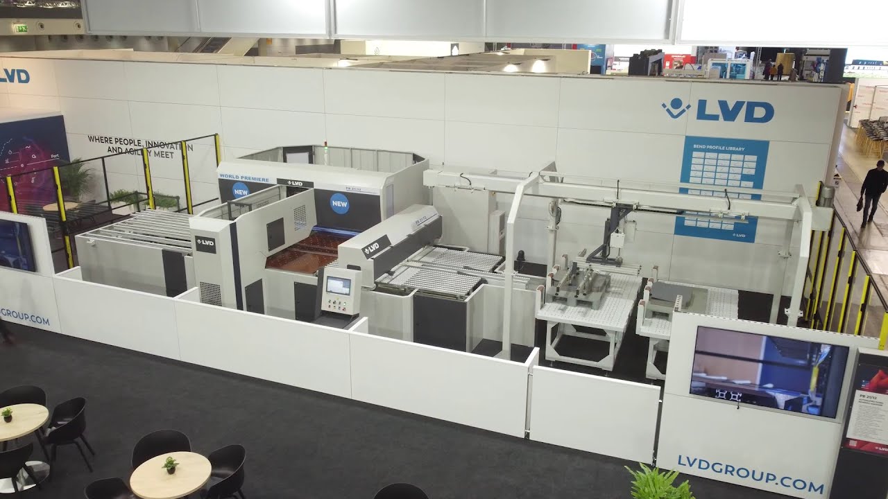 LVD World Premiere Automatic Panel Bending System PB 21/12 at Blechexpo ...