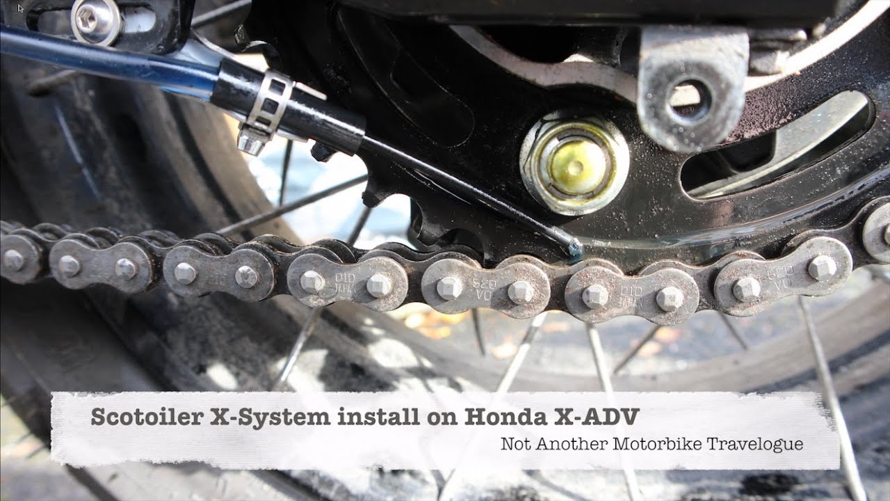 Honda X-ADV 750 - Scotoiler X-System chain oiler install - YouTube