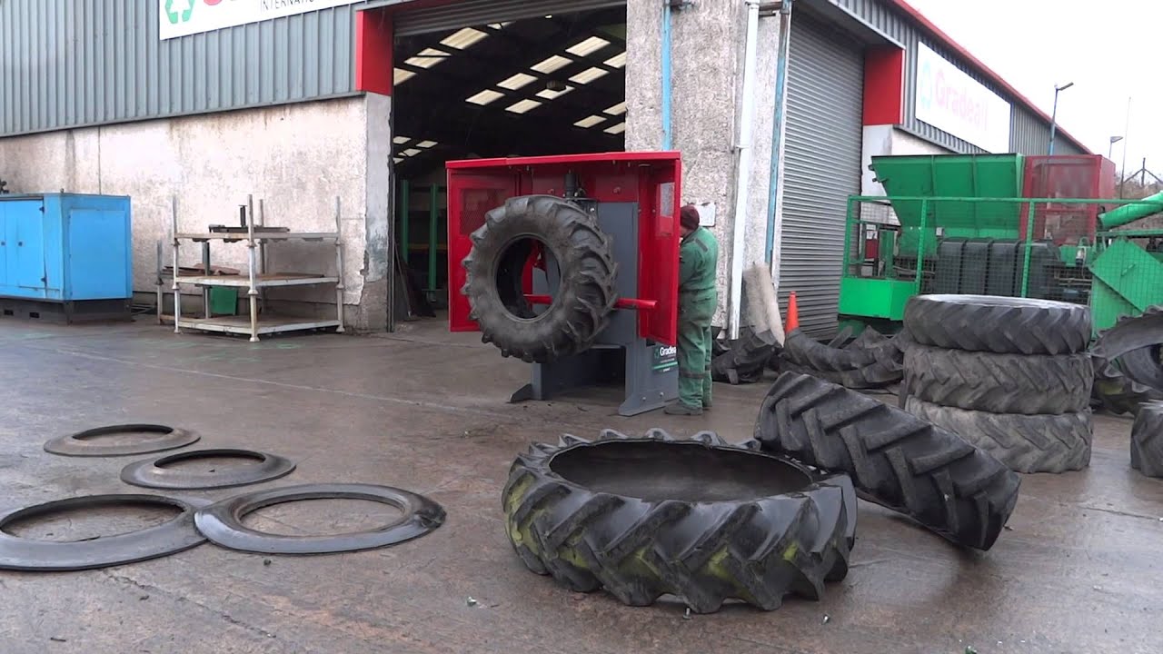 Gradeall tyre sidewall cutter, and Shear - YouTube