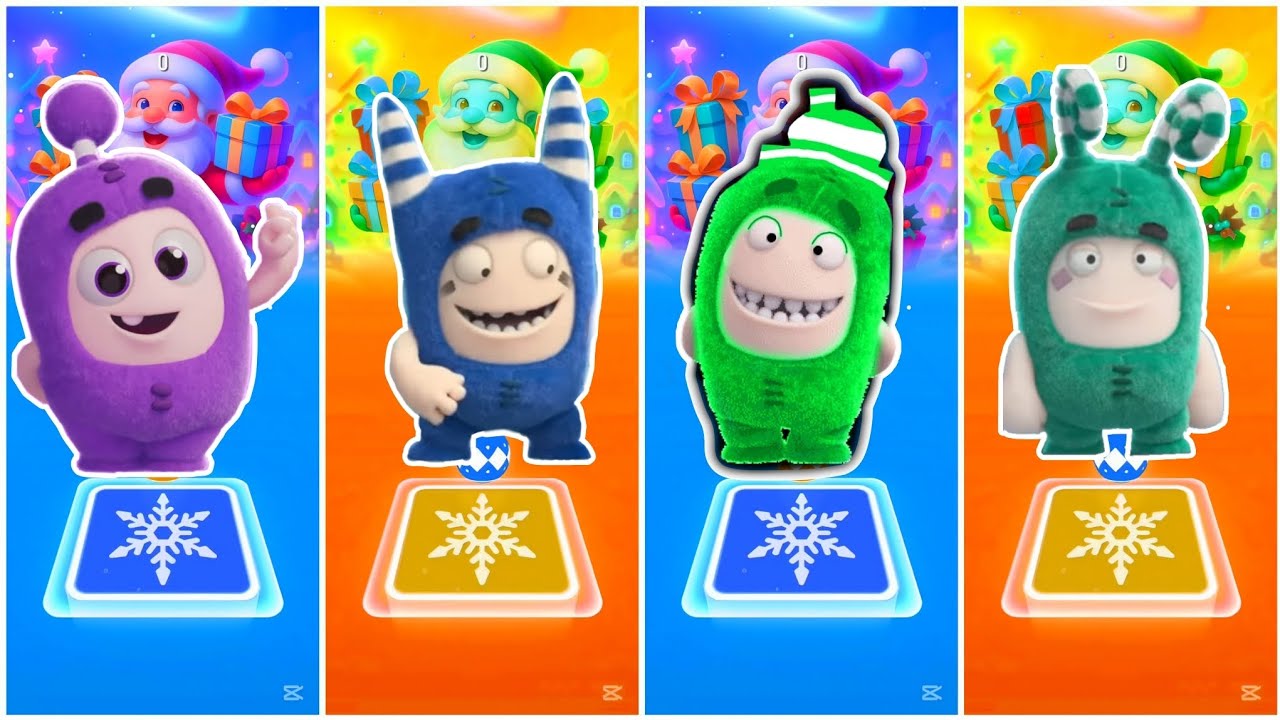 Oddbods Jeff VS Oddbods Pogo VS Oddbods Food VS Oddbods Zee - Tiles Hop ...