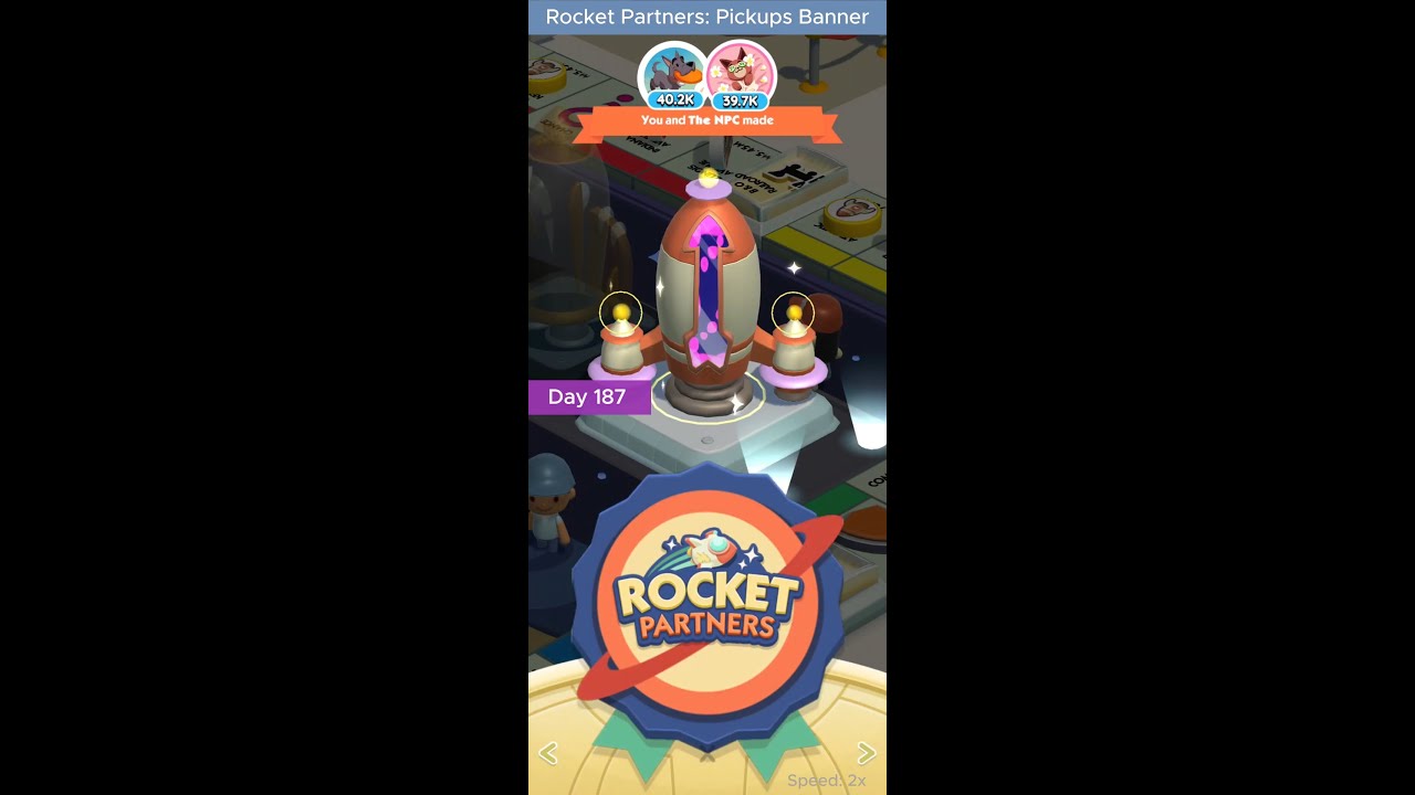 Monopoly GO VLOG | Days 186-187 - Rocket Partners: Vaults to the Moon ...