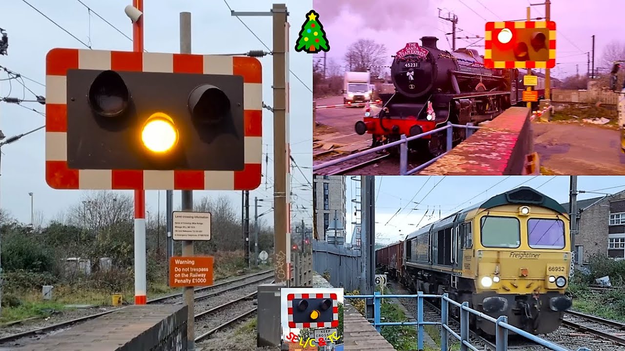 (Ft. "The Santa Steam Express") Mitre Bridge Level Crossing, Greater ...