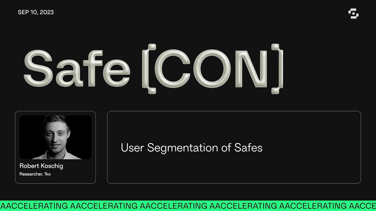 Safe{Con} 2023 Workshop: User Segmentation of Safes with 1kx - YouTube