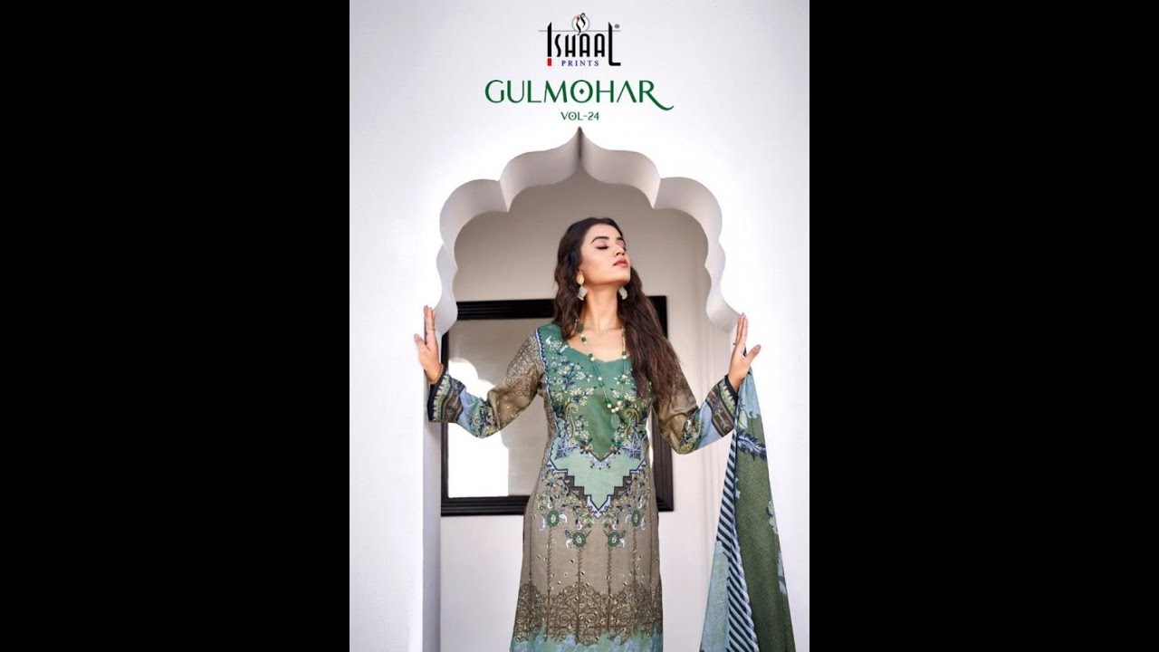 ISHAAL PRINTS | GULMOHAR VOL 24 | PURE LAWN COTTON | DRESS MATERIAL ...