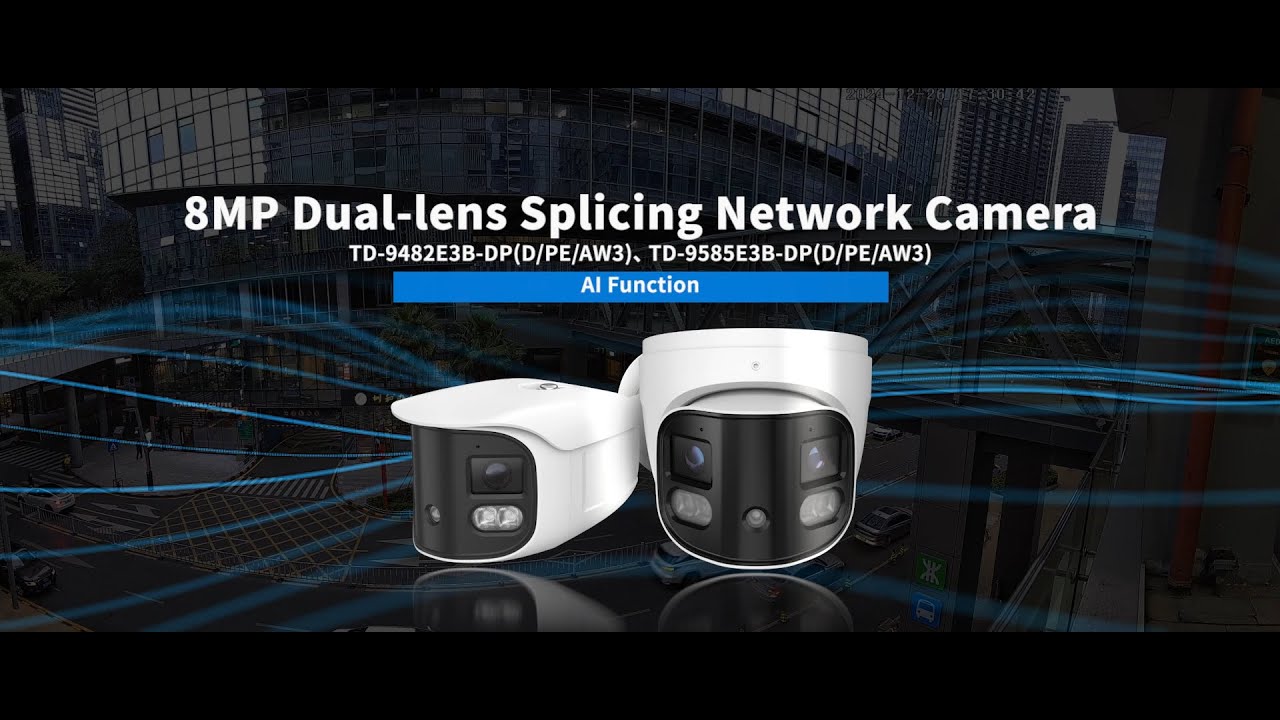 TVT 8MP Dual-Lens Splicing Network Camera-Al function performance - YouTube