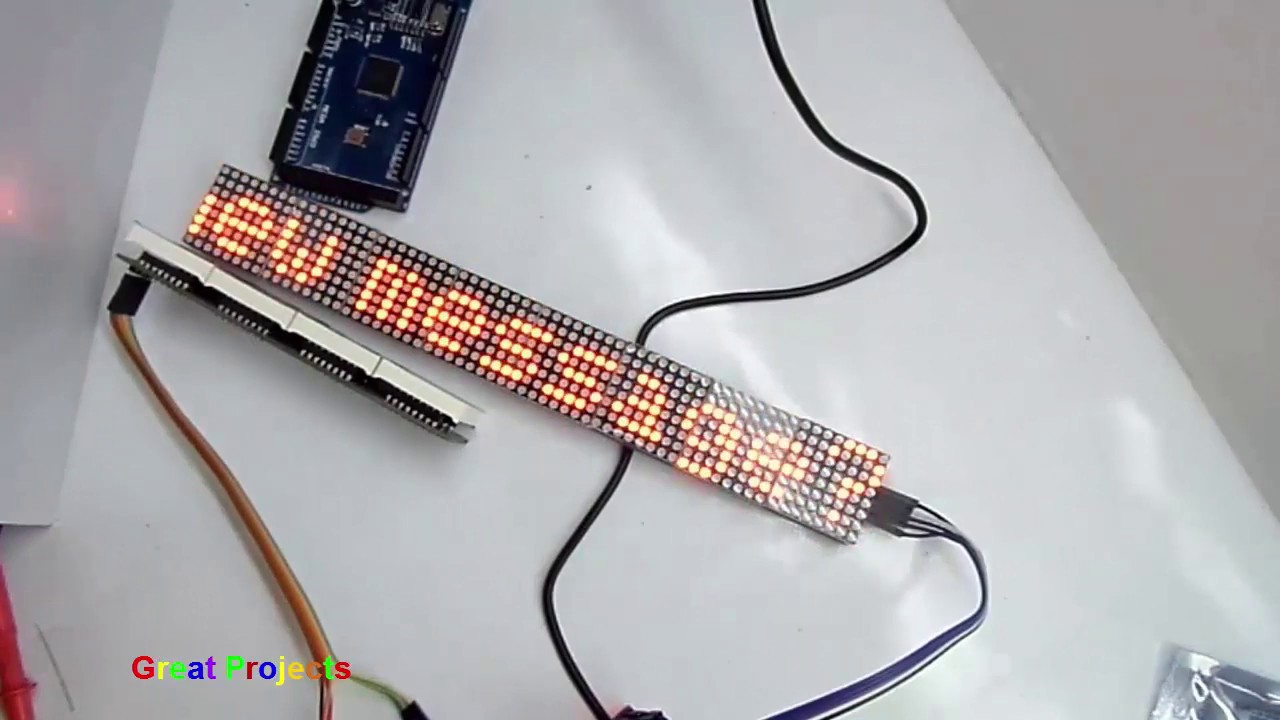 MAX7219 1088AS LED Matrix Display Test Code Scrolling Text YouTube MAX7219 1088AS LED Matrix Display Test Code Scrolling Text YouTube