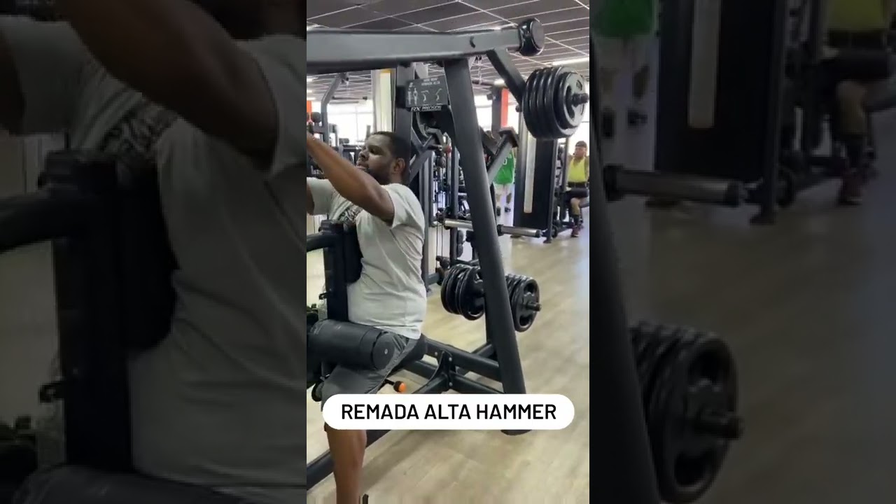 Remada Alta Hammer, ótimo exercício para Dorsal e Trapézios - YouTube