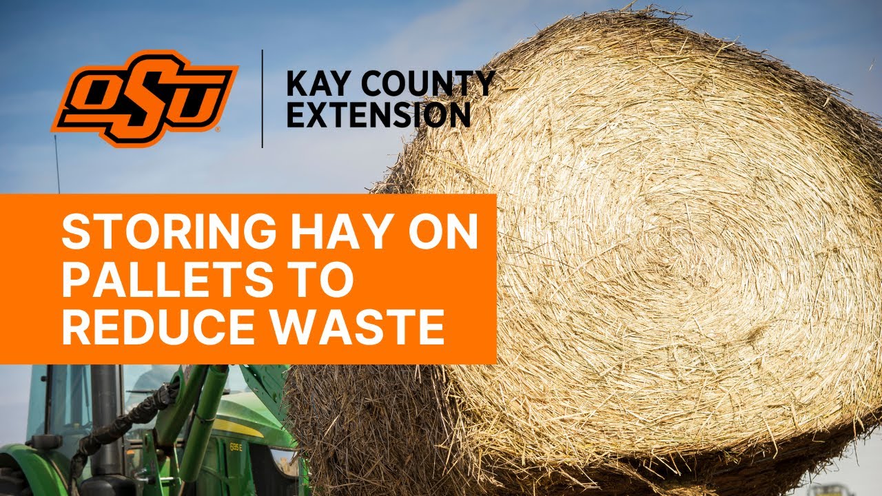 Storing Round Bale Hay on Pallets to Reduce Waste - YouTube