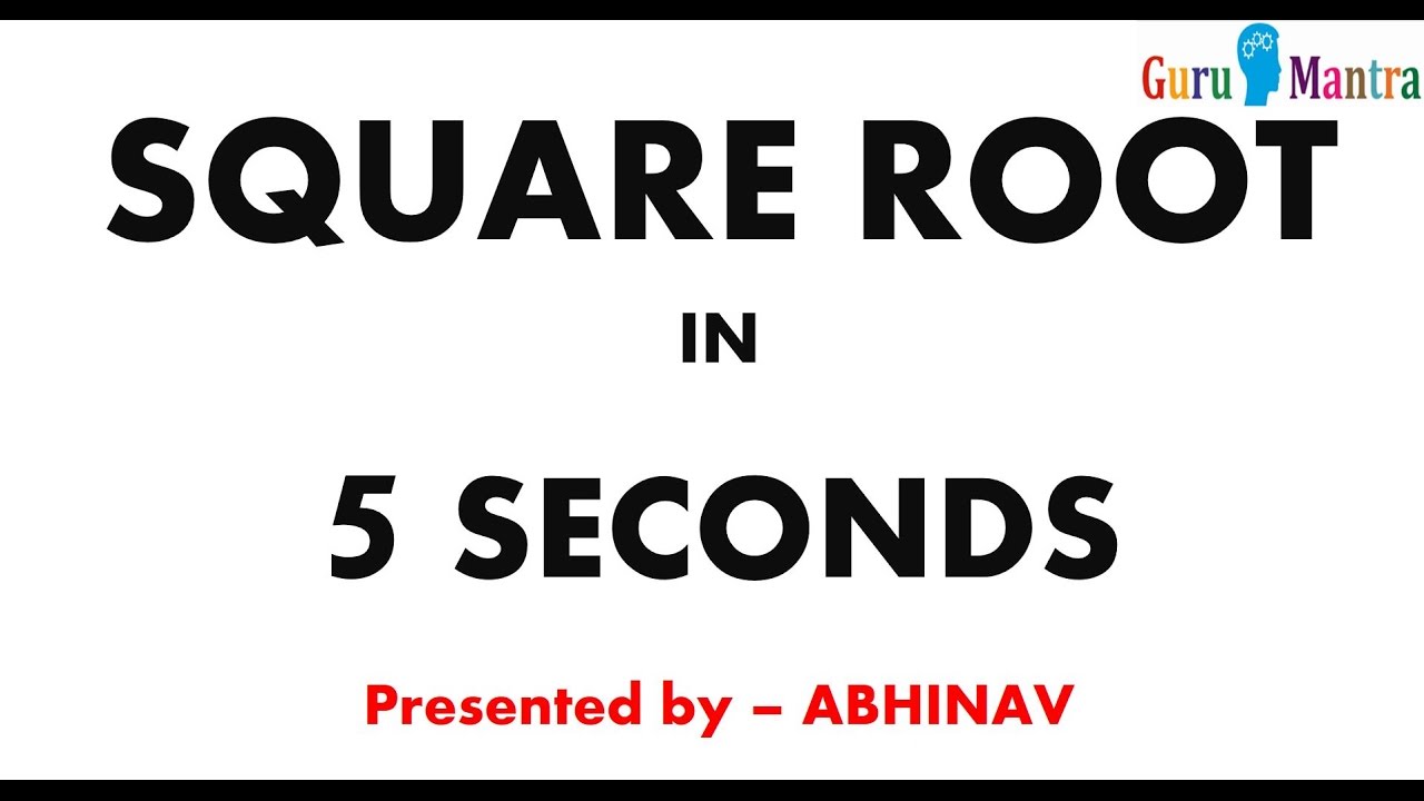 Square Root Short Trick YouTube square-root-short-trick-youtube