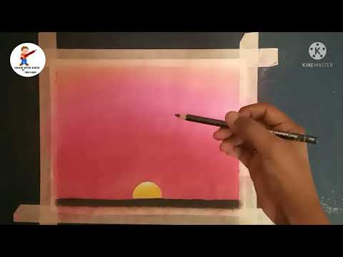 Easy Realistic soft pastel drawing|| easy flying crane drawing for beginners step by step