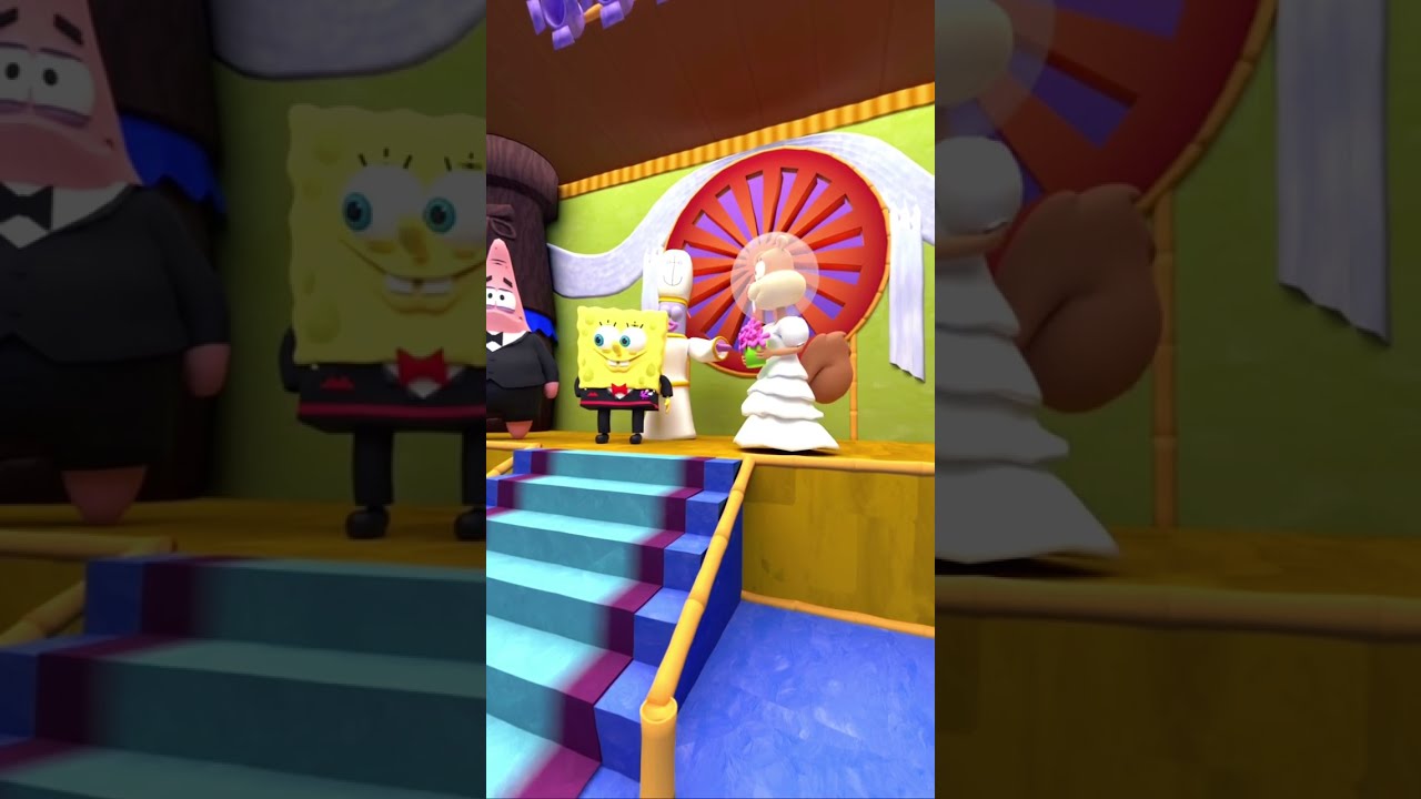 SpongeBob and Sandy wedding. Full video in the description! #shorts ...