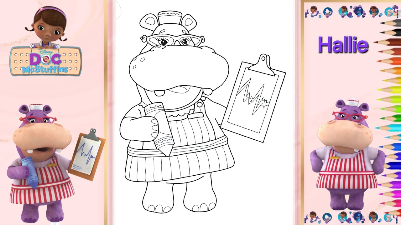 Doc McStuffins Hallie Coloring | Doc McStuffins | How to color Hallie ...