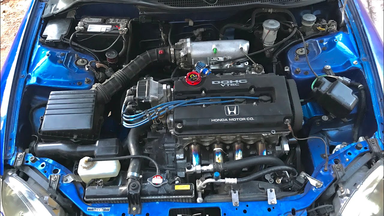 Making The B20Vtec DelSol exhaust and First Start Up - YouTube