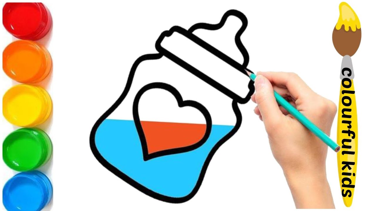 Cute Baby Drawing, painting, and coloring for kids & toddler / Easy ...