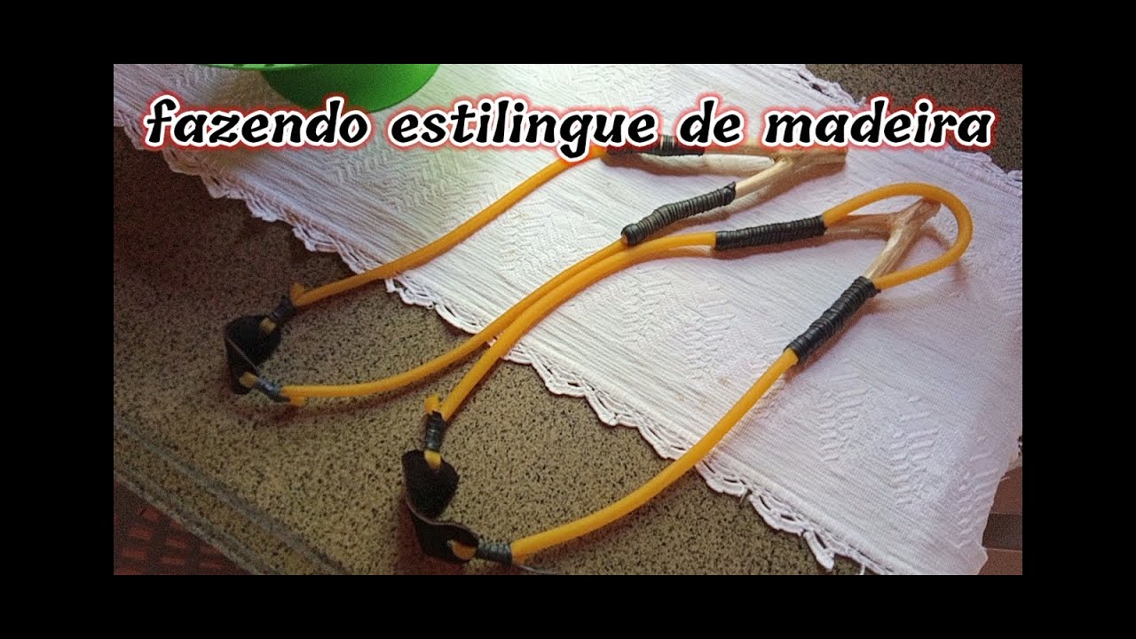 Fazendo estilingue baladeira de madeira - YouTube