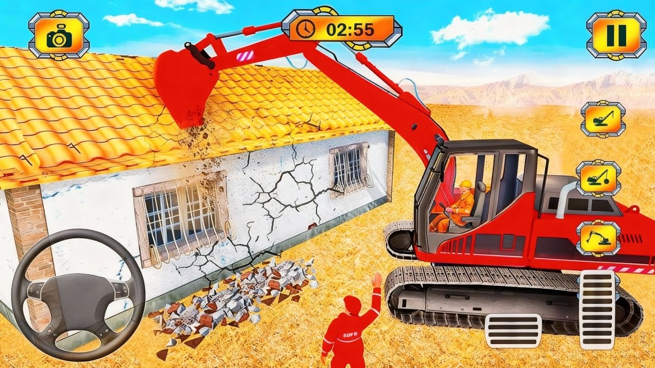 Real JCB Excavator Construction Simulator 3D – Heavy Machine Driving ...
