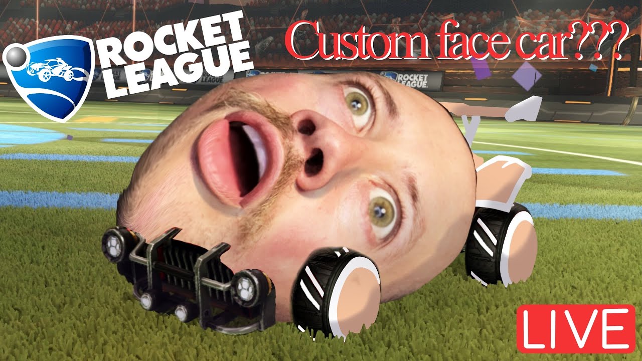 CUSTOM FACE CAR IN ROCKET LEAGUE | Rocket League Pro Gamers - YouTube