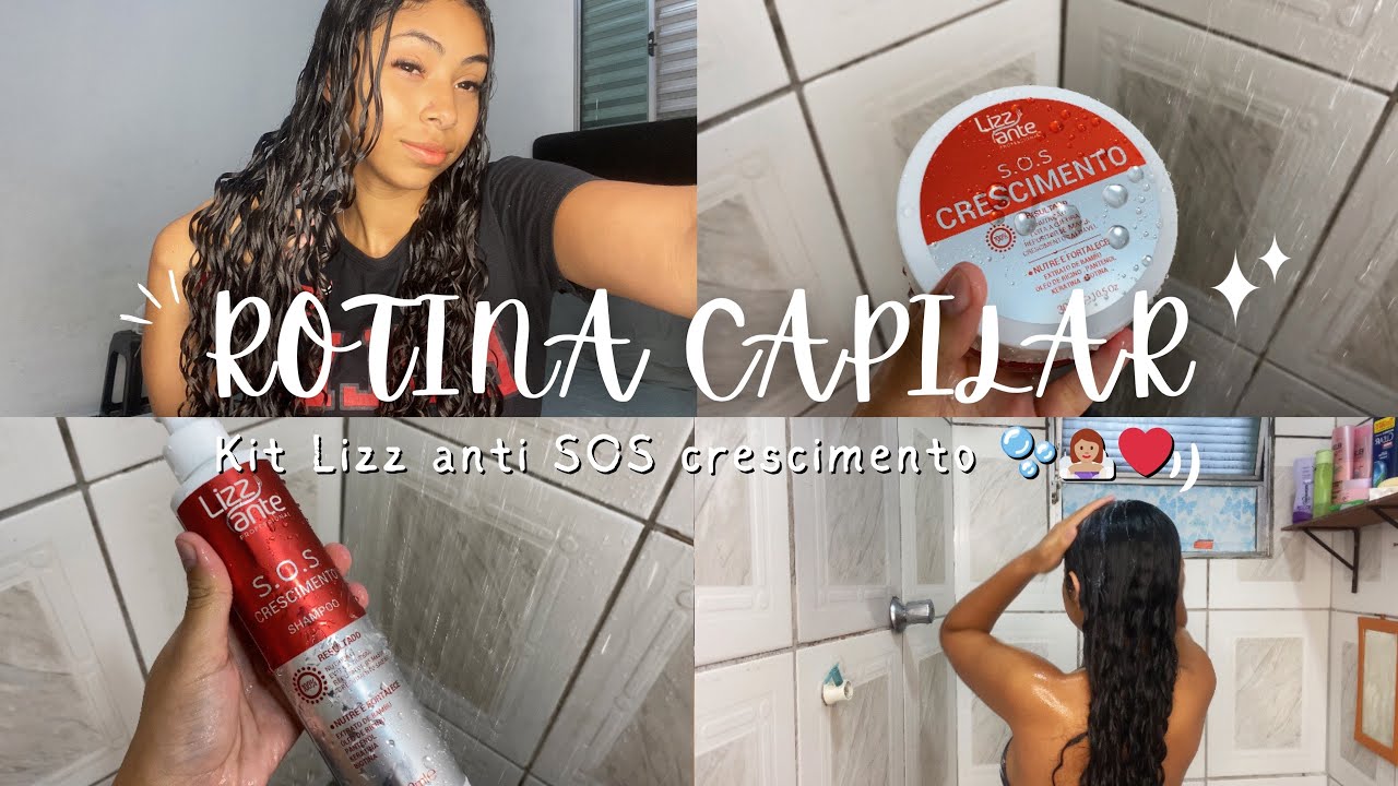 ROTINA CAPILAR COM O KIT SOS CRESCIMENTO LIZZ ANTE 💖 | LIZZ ANTE SOS é ...