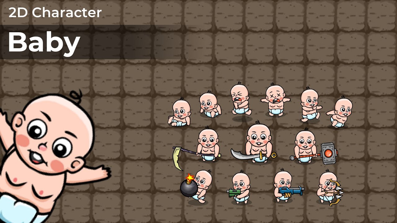 2D Character - Baby (Sprite Package Demo) - YouTube