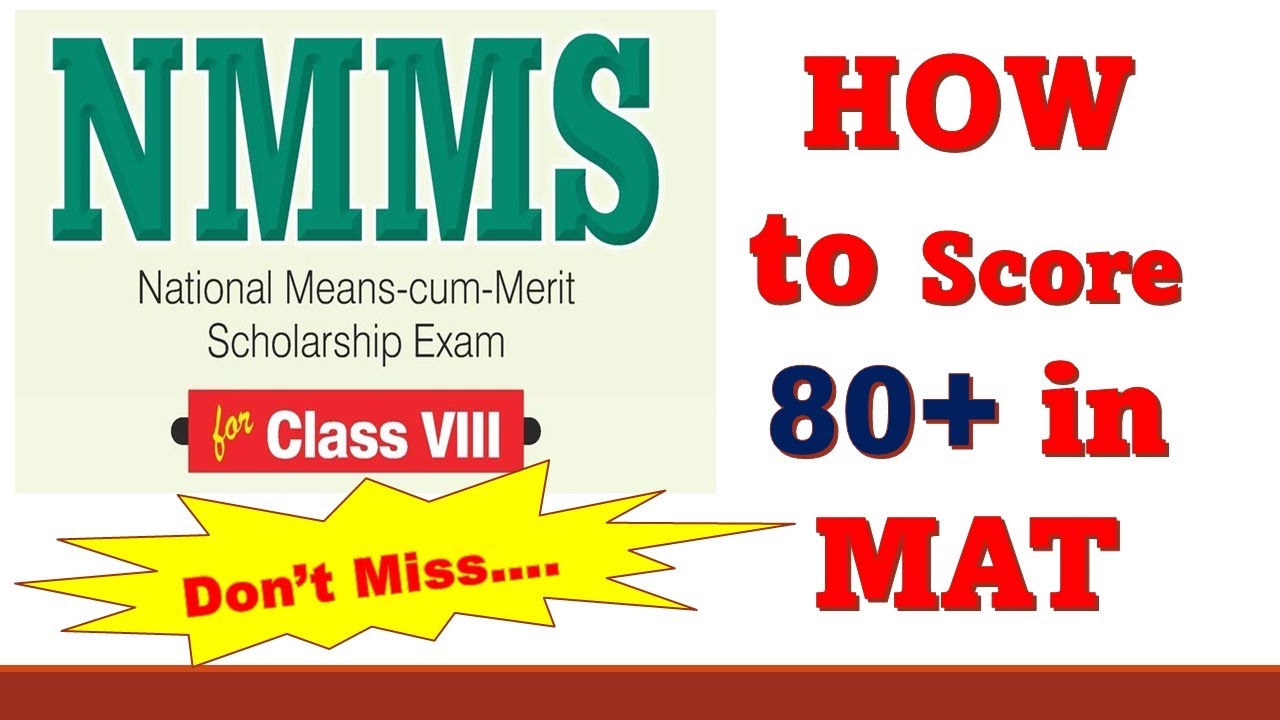Top Tips for Scoring 80+ in NMMS 2024 MAT @teluguetutor - YouTube