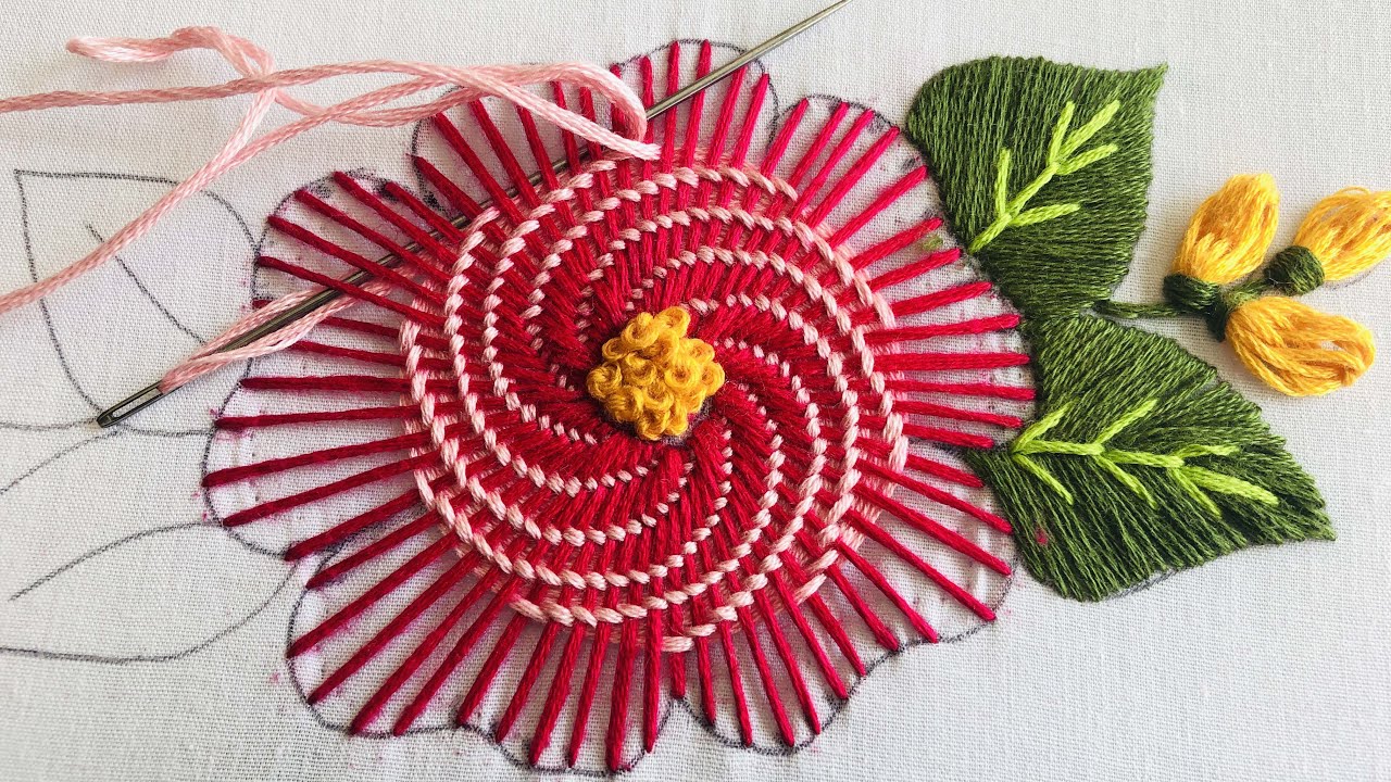 You Will Not Believe How Easy To Make Whirl Wind Flower Embroidery ...