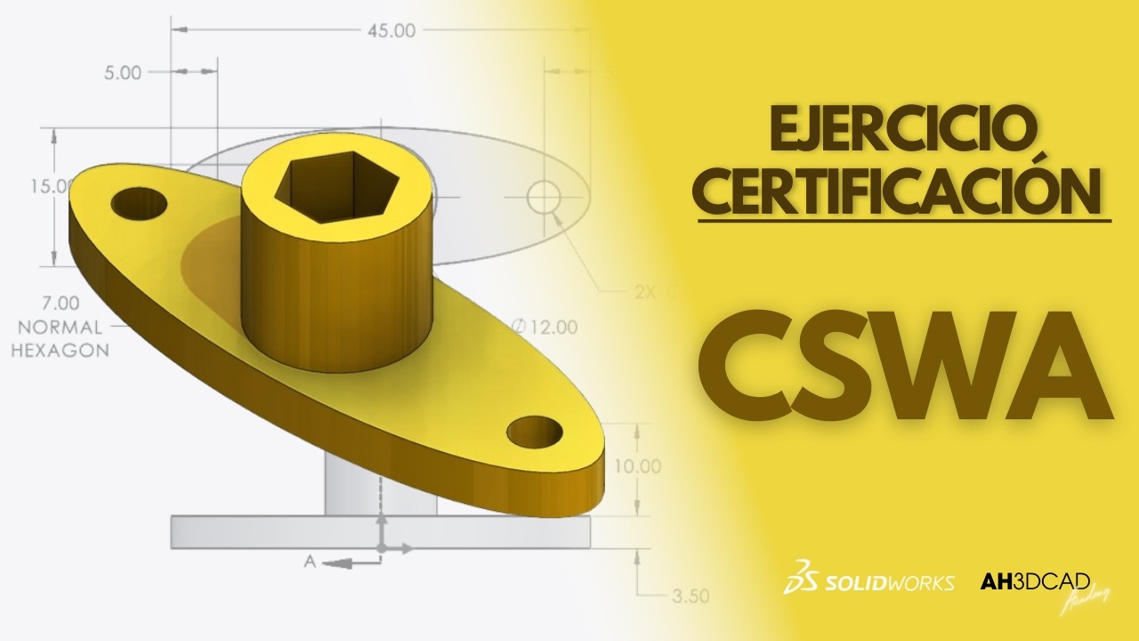 CSWA Ejercicio 2 | Certificate en Solidworks - YouTube