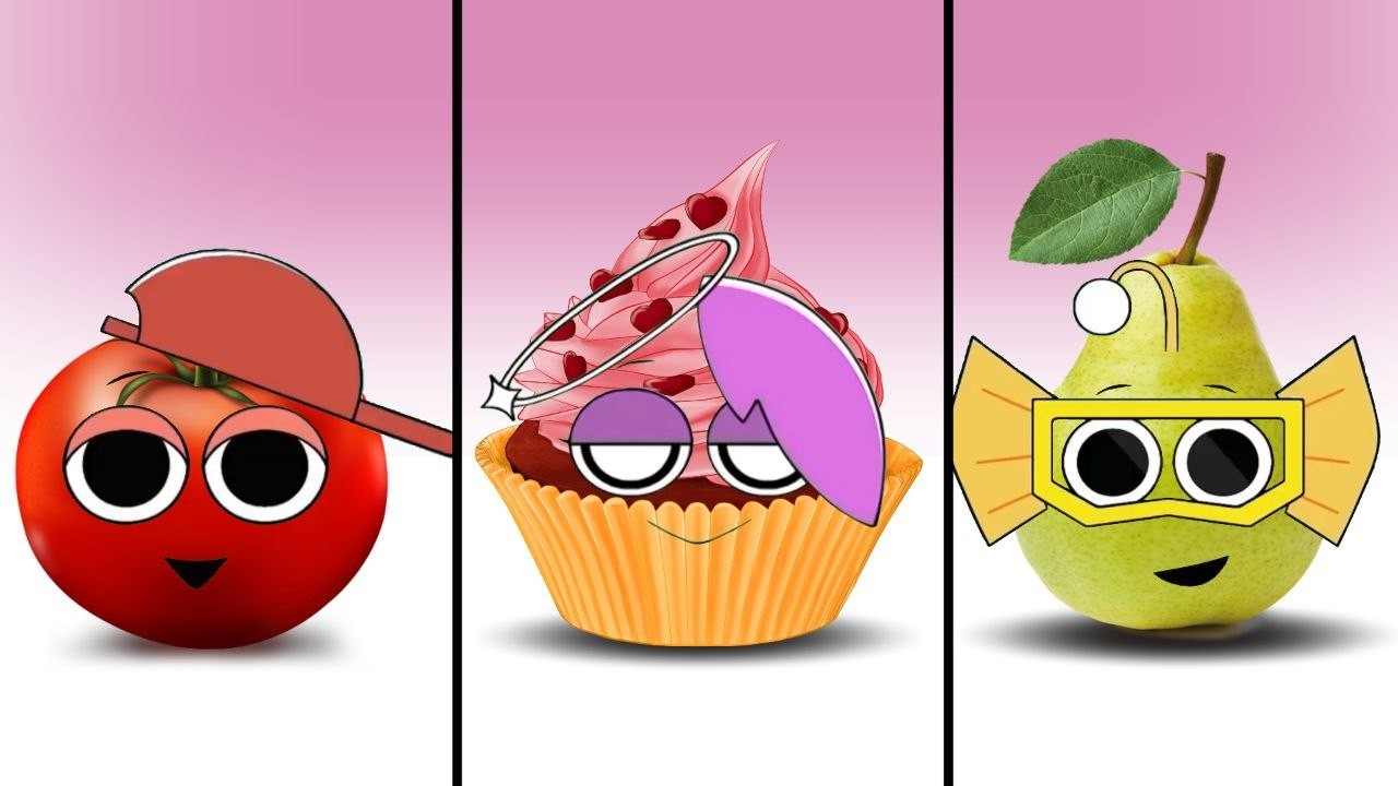 Talking food Sprunki ALL Phases and Objects. Sweets Sprunki - YouTube