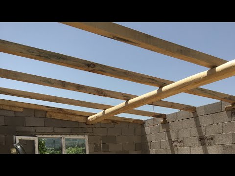 Bahçe evi yapımı 10. Bölüm çatı kirişleri
