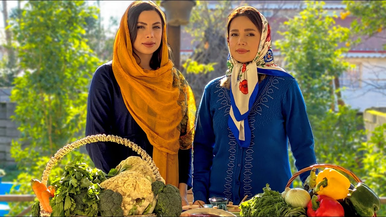 Country Women Cooking Stuffed Eggplant & Bell Pepper in the Village ...