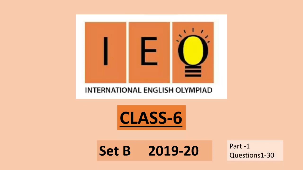 IEO Class 6 Question Paper 2019-20 - YouTube