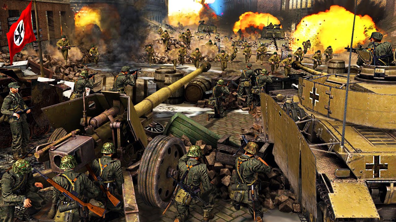 Full-Scale WW2 US ARMY City Siege of 5,000 GERMAN ARMY Defense! - Gates ...