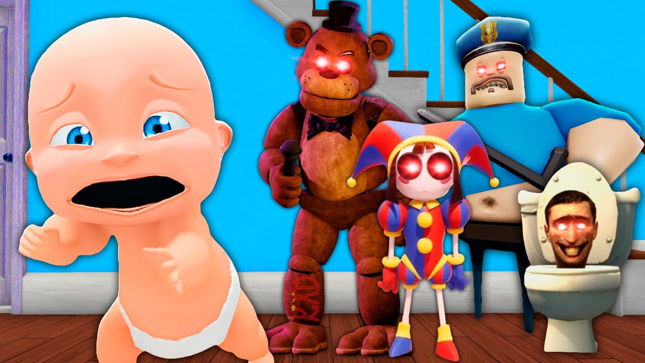 Baby ESCAPES 100 Evil Monsters! - YouTube