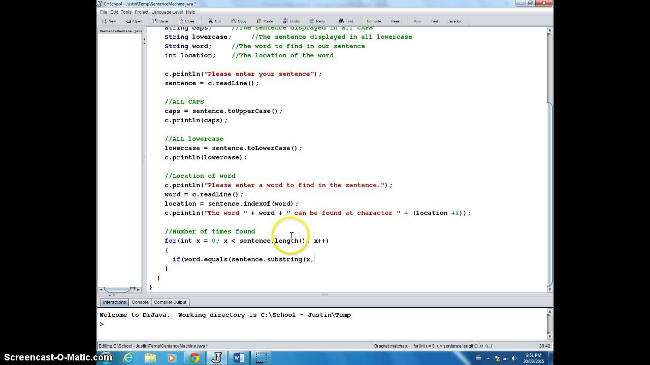 ICS3UO - Coding 101 - Amazing Sentence Machine Part 3 - YouTube