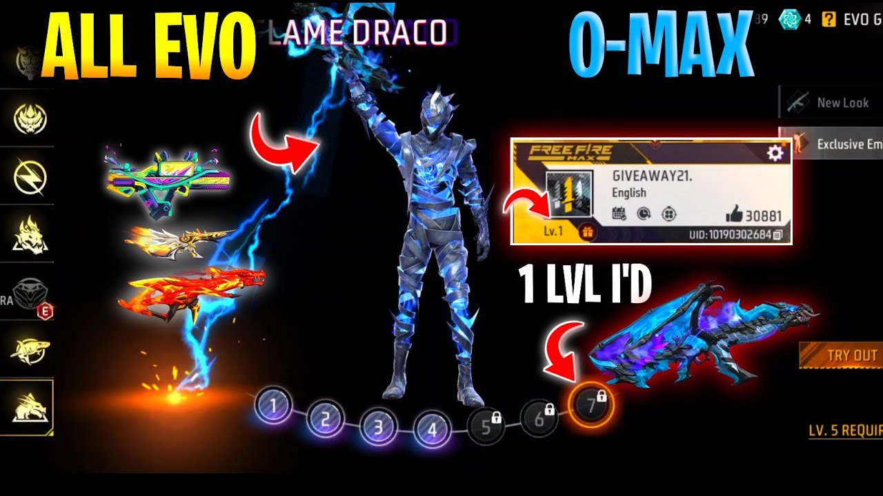 1 Lvl I'd All Evo Gun Max 🤯 | Legendary Eternal Avenger Bundle Event 🤑 ...