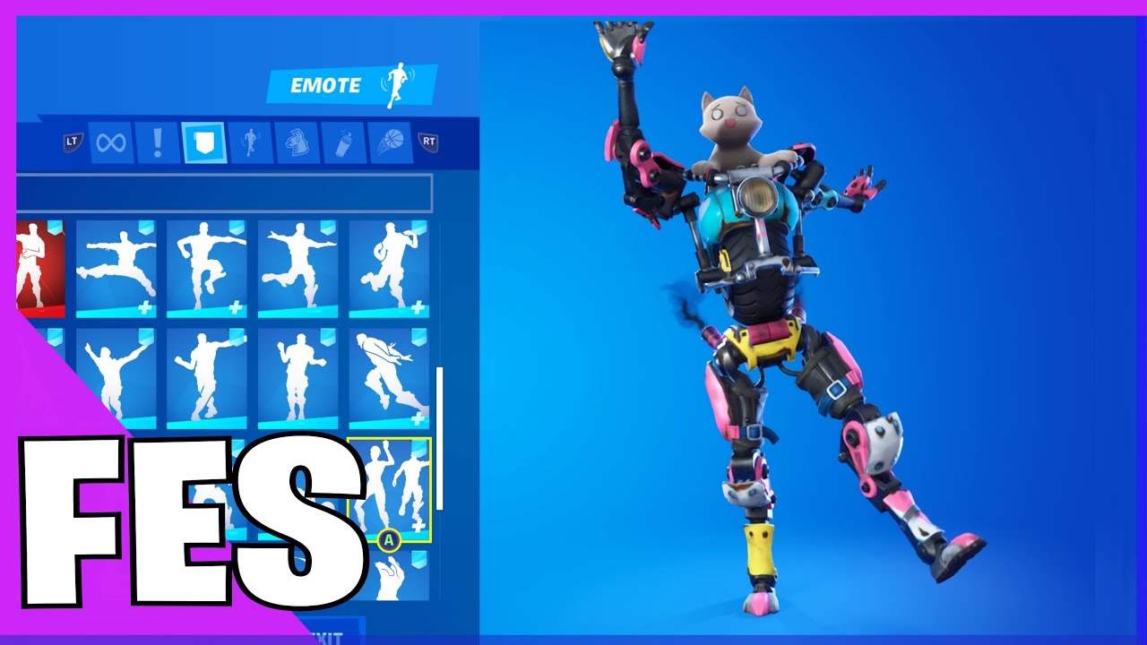 Fortnite Kit Skin With all my Fortnite Dances & Emotes! (Go Cat Go ...