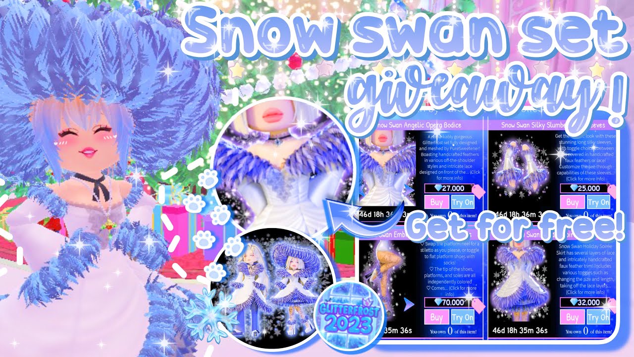 [CLOSED} NEW SNOW SWAN SET GIVEAWAY!🦢 ️ 1K Subscribers special ...