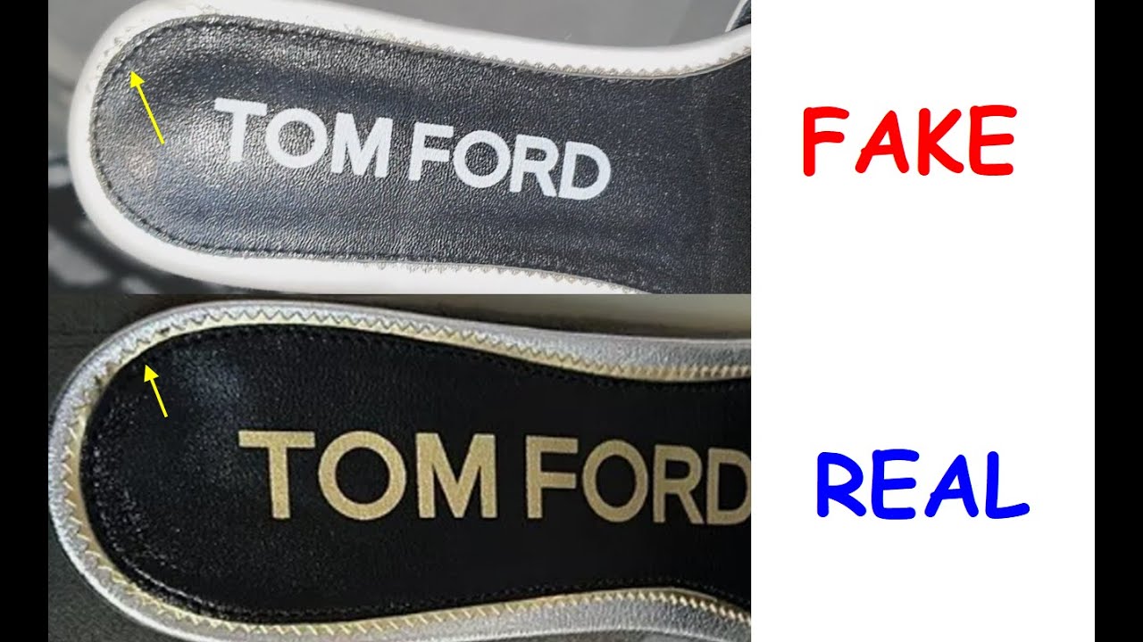 Real vs fake Tom Ford shoes. How to spot fake Tom Ford slides, sandals ...
